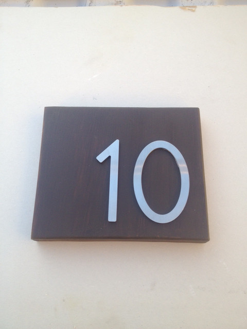 Stainless Steel Adhesive Numbers - Contemporáneo - Entrada - Miami - de ...