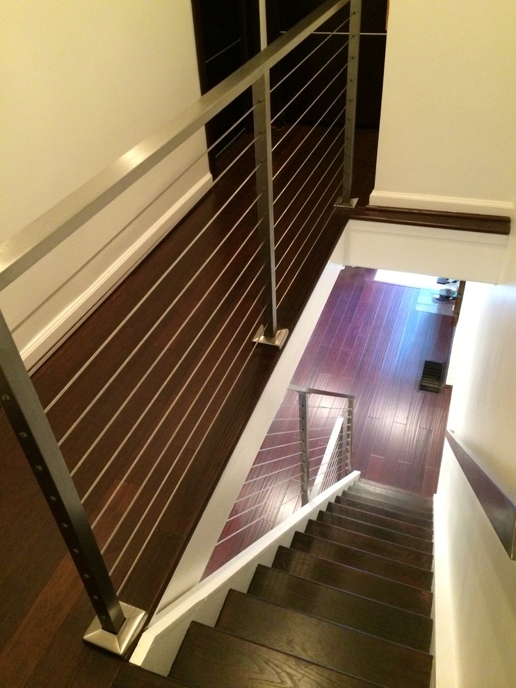 Stainless steel cable railing - Modern - Staircase - Philadelphia - by ...