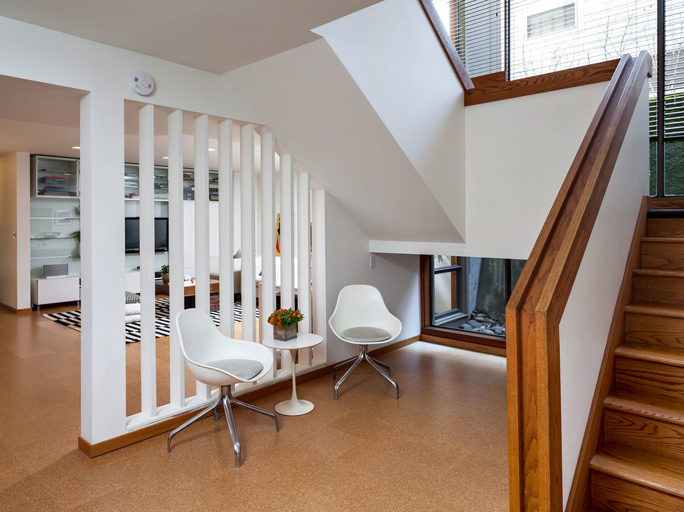 Staircase and seating area - Contemporary - Entry - Portland - by KuDa ...