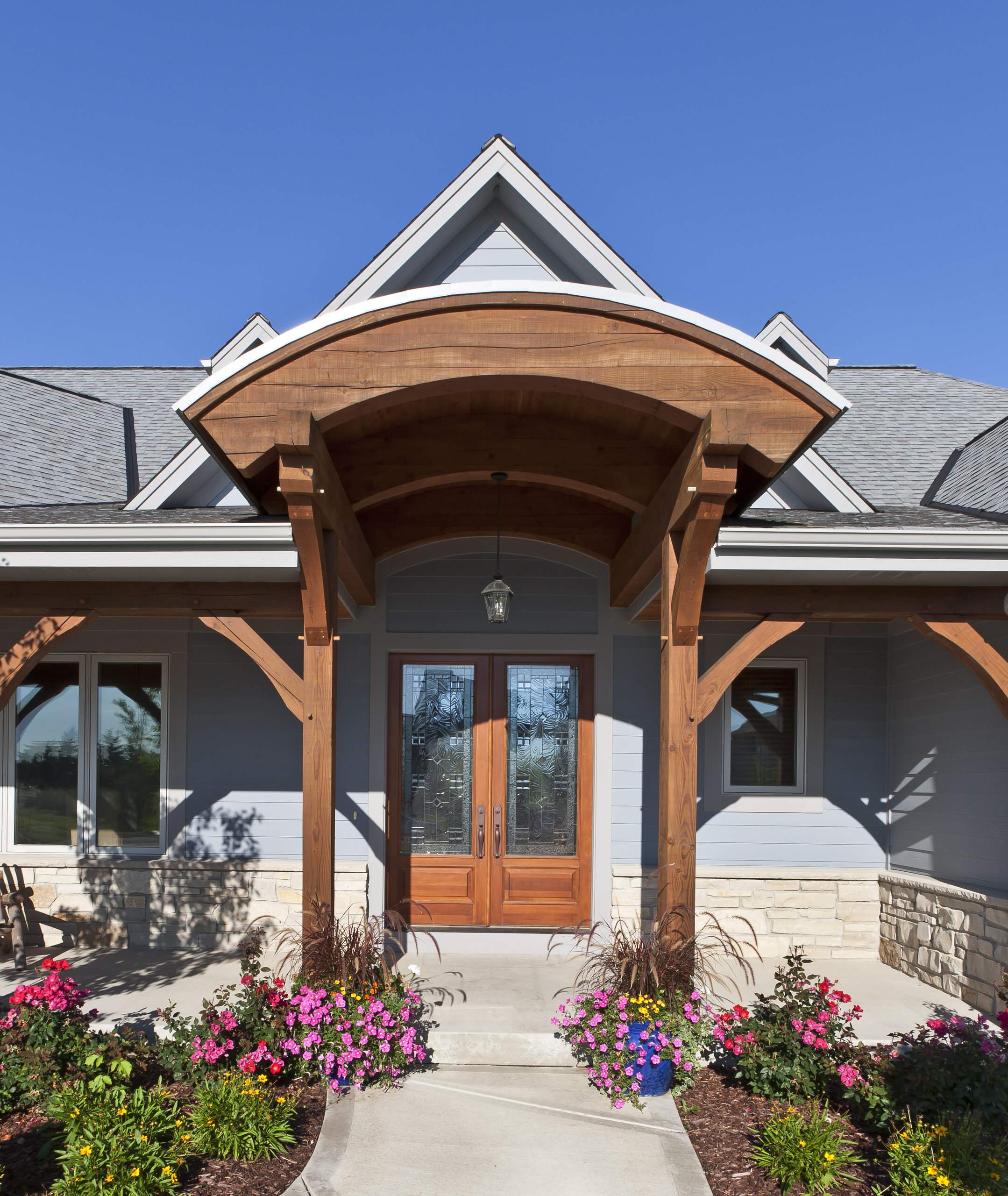 Post And Beam Entryway - The Best Picture Of Beam