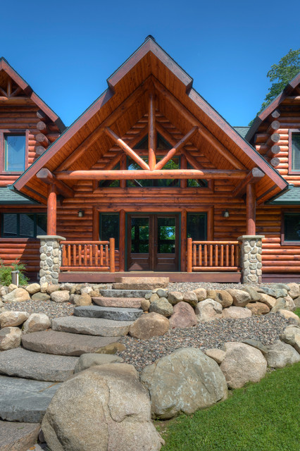Tomahawk Log Homes Country The Beaver Creek Rustic Sunroom Other