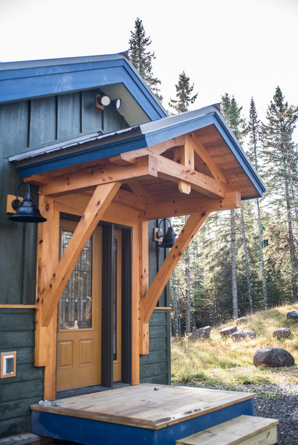 Timber frame entry - Contemporain - Entrée - Autres périmètres - par ...