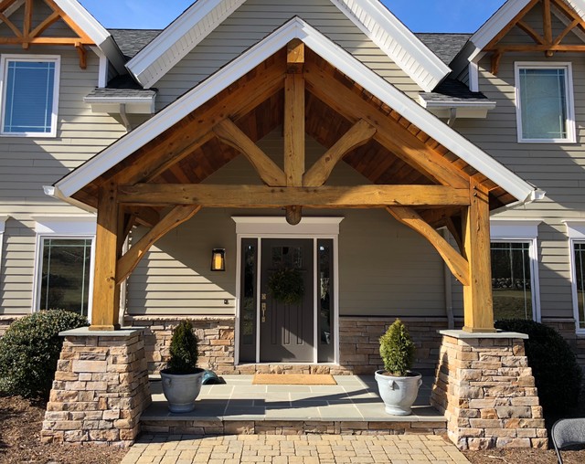 Timber Frame House - Harwinton, CT - Craftsman - Entrée - Bridgeport ...