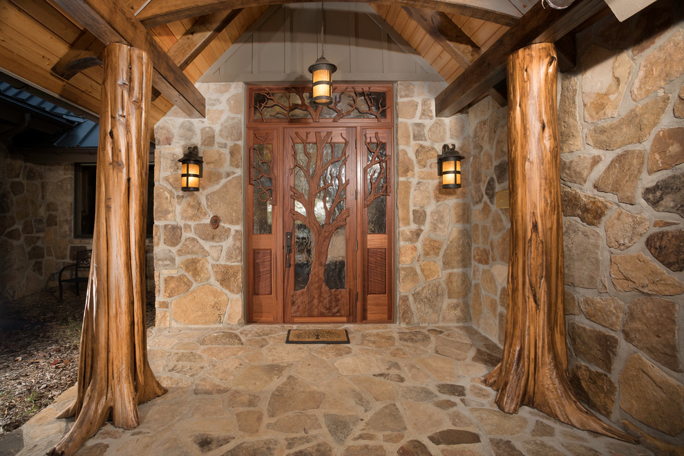 TImber Frame Living - Rustic - Entry - Nashville - by Appalachian Log ...