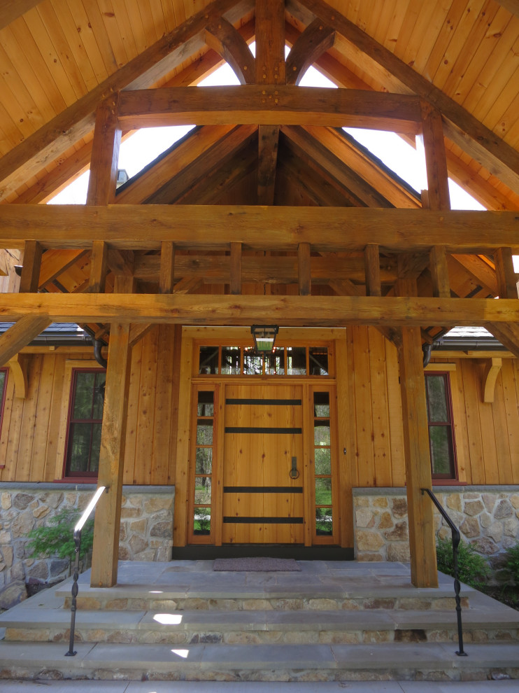 Timber Frame Lodge on the River - Entry - Cleveland - by George Clemens ...