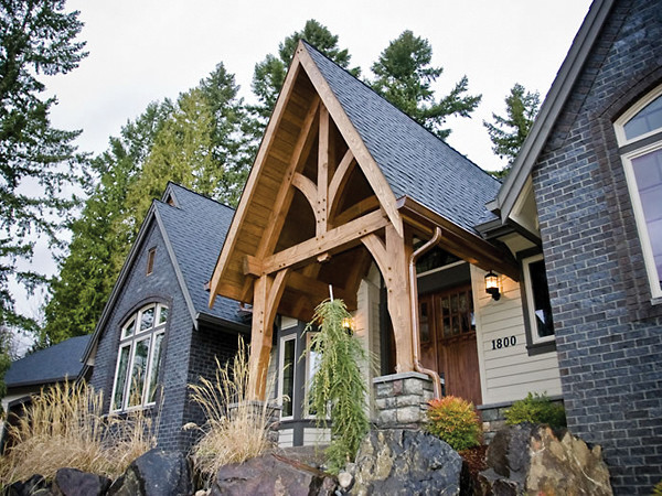 Timber Framed Entryways Showcase - Craftsman - Entrée - Portland - par ...