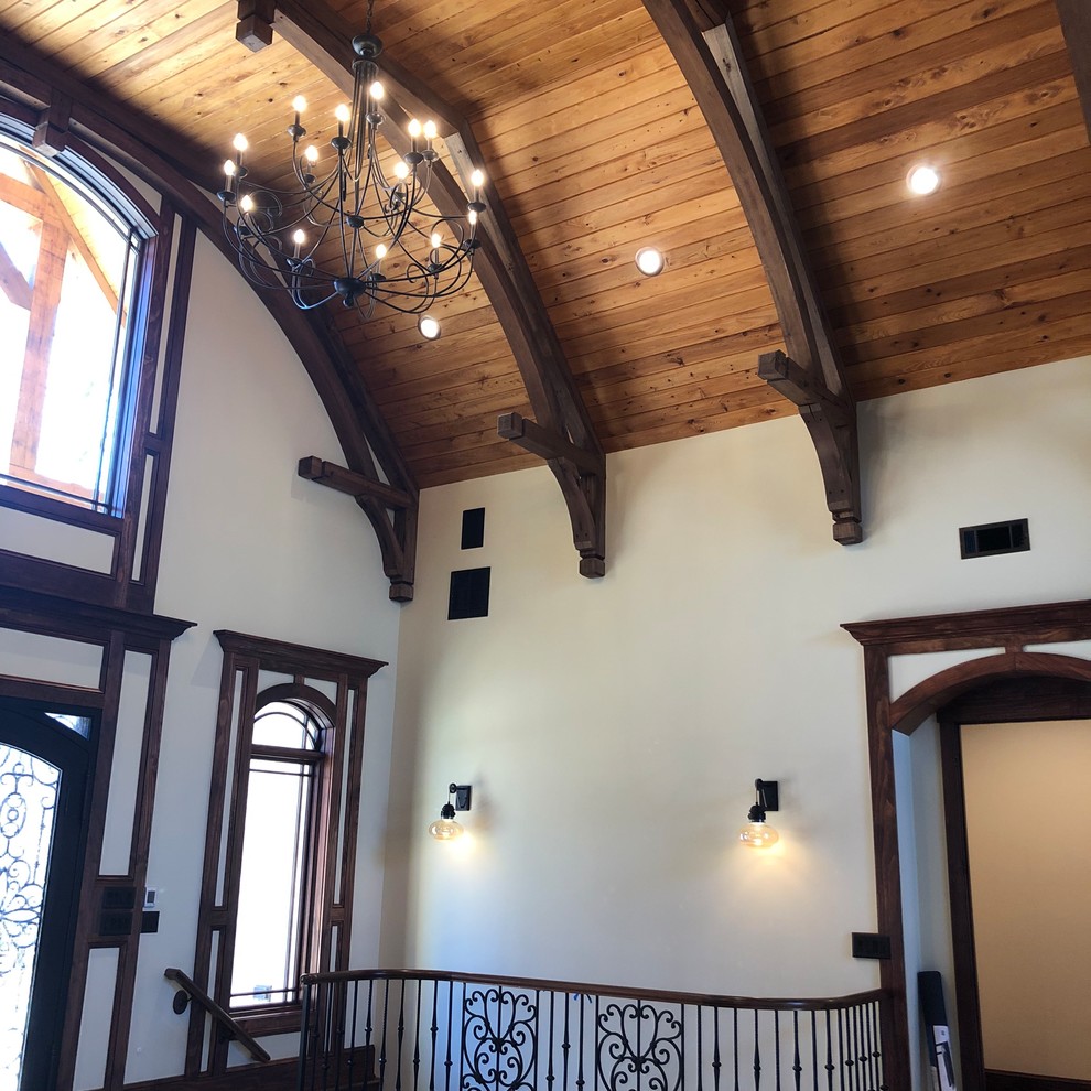 Traditional Custom Home with Tudor Accents - Entryway - Traditional ...