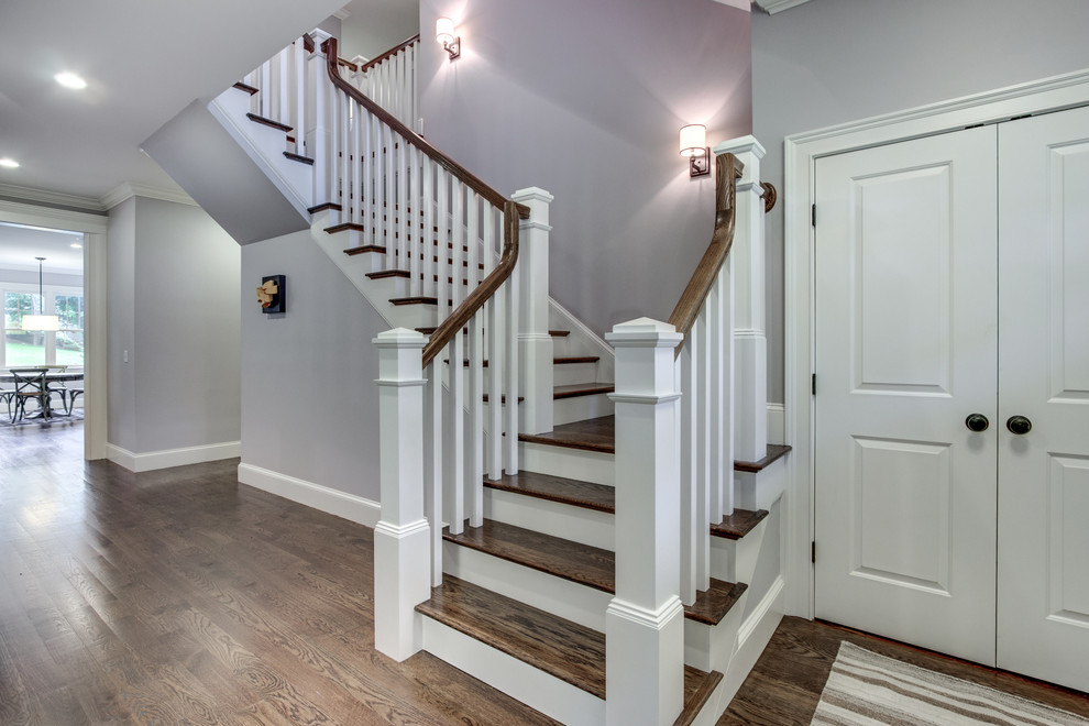 Transitional Custom Home - Transitional - Entry - Boston - by Hawthorn ...