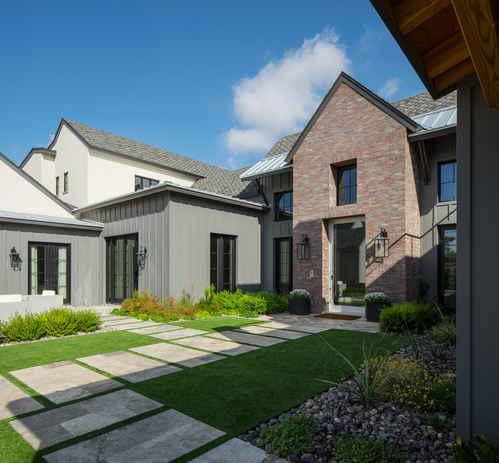 Transitional Farmhouse - Farmhouse - Entry - Phoenix - by AJ Design ...