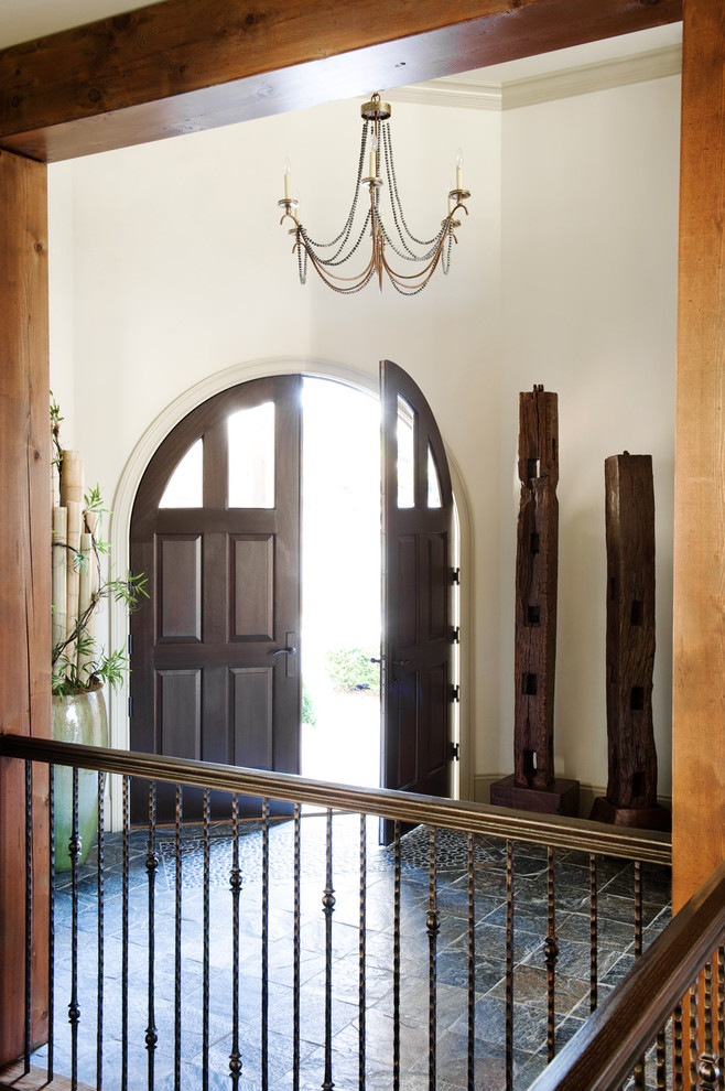 Transitional Mountain Retreat, Full Home Design - Transitional - Entry ...