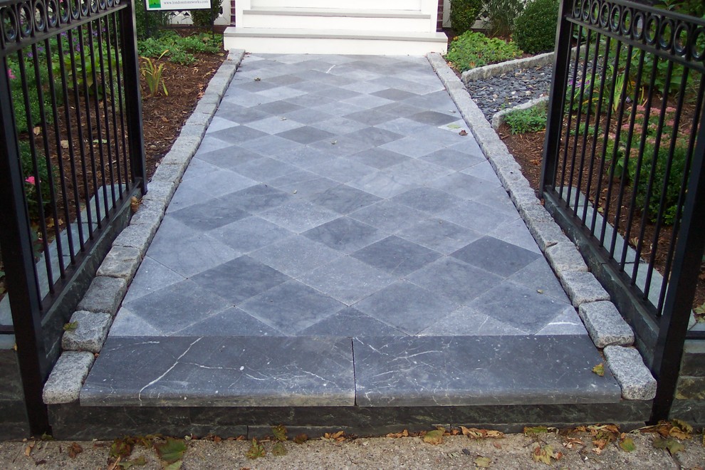 Travertine & Slate Pavers - Contemporary - Entry - Chicago - by London ...