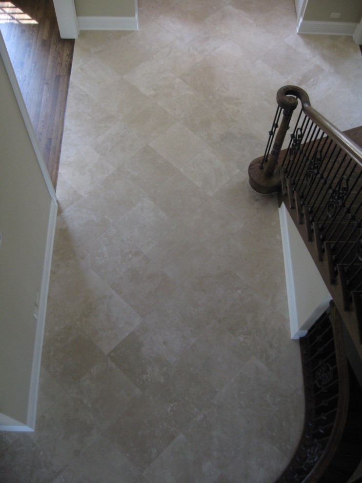 Travertine angled - Entry - Chicago - by Joliet Floors, Inc | Houzz
