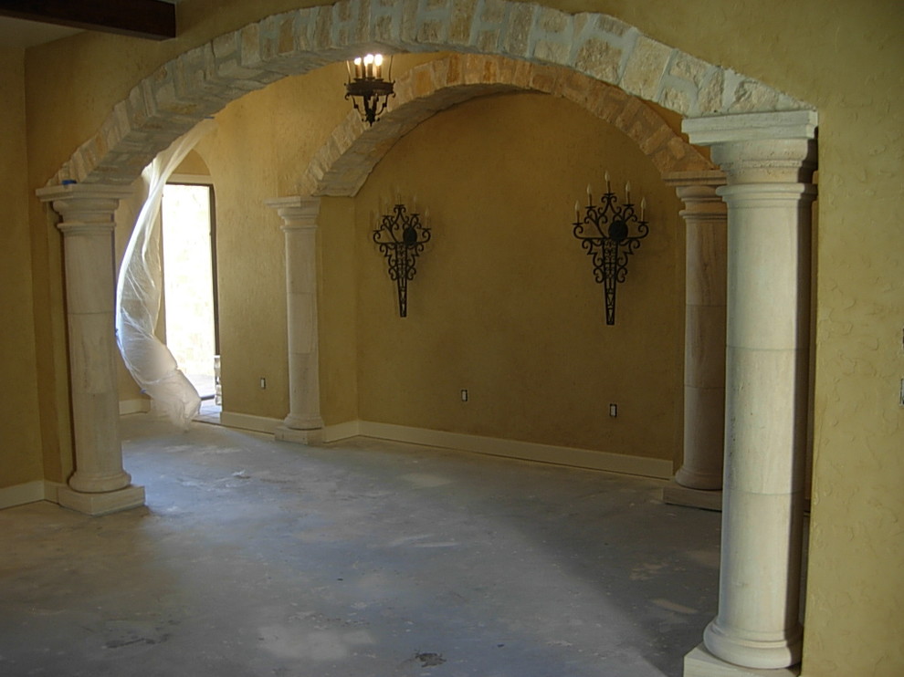 Tuscan Columns with Stone Arches - Mediterranean - Entry - Houston - by ...