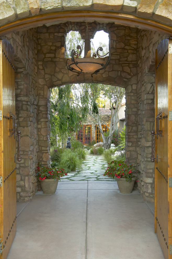 Tuscan Entry and Courtyard - Mediterranean - Entry - San Diego - by ...