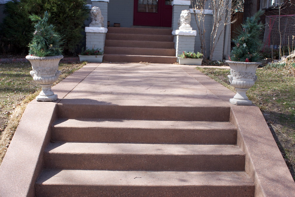 Custom Concrete Entry - Traditional - Landscape - Denver - by Diehl ...