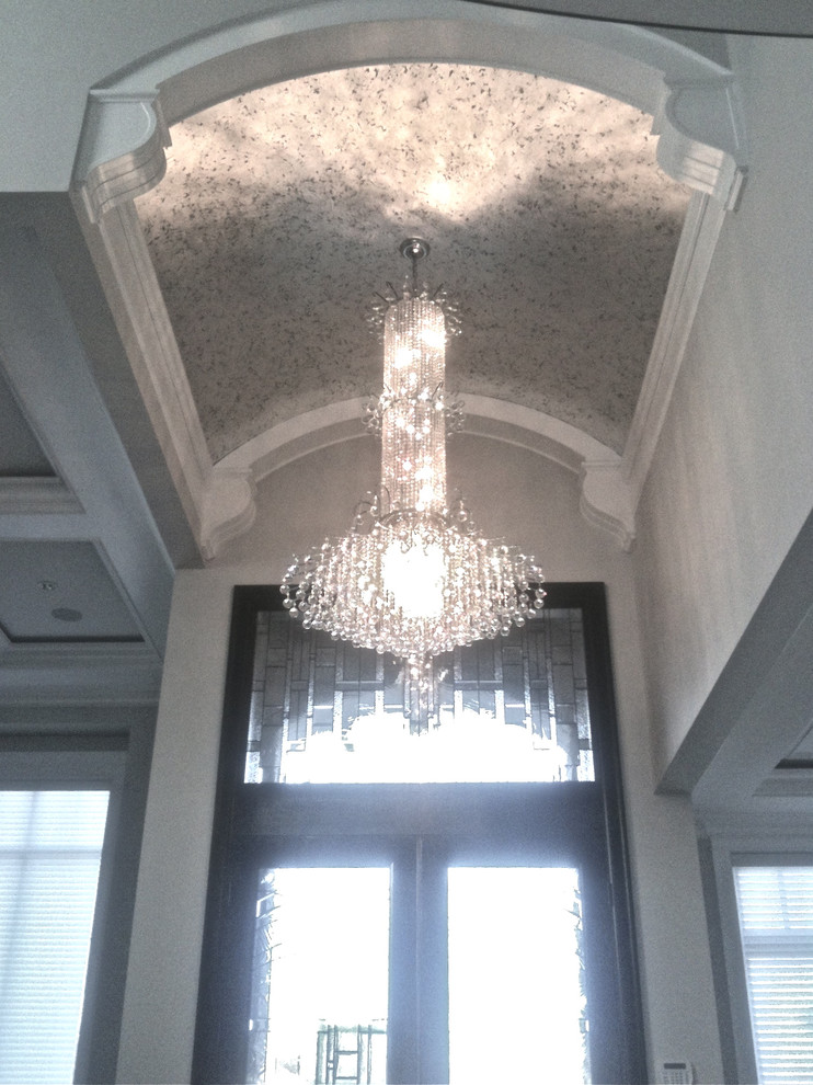 Vaulted Ceiling - Silver Leaf Glided Finish - Contemporary - Entry ...