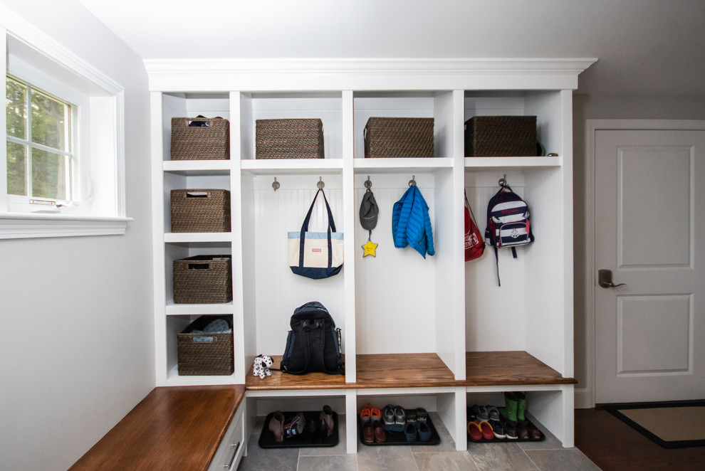White Cabinet Mudroom - Transitional - Entry - Providence - by Cypress ...
