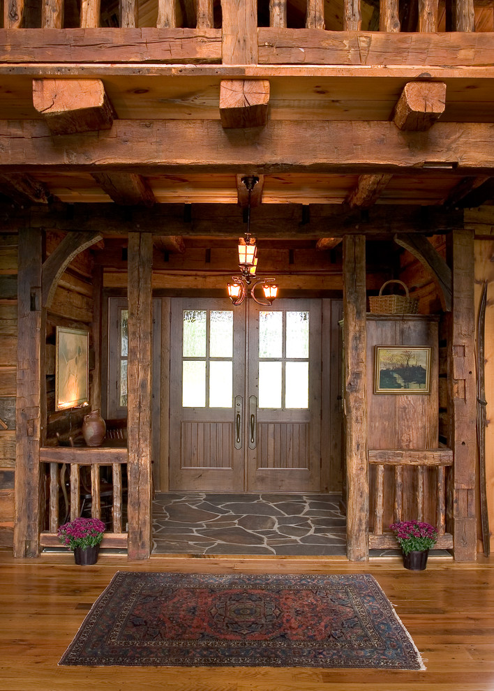 Woman Lake - Rustic - Entry - Minneapolis - by Big Wood Timber Frames ...