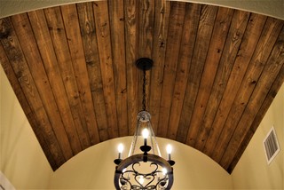 Wood Barrel Ceiling in Foyer - Rustic - Entry - Other - by RJS Custom ...