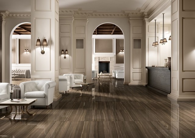Wood Look Porcelain Tiles - Entrée - Los Angeles - par Saxum Tile ...