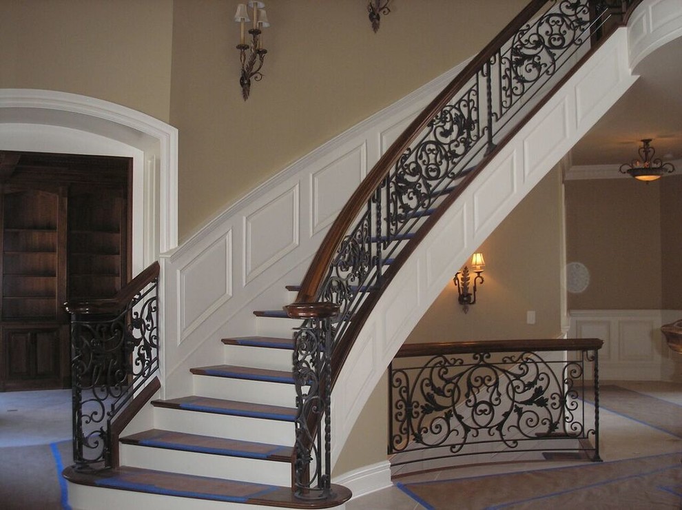 WROUGHT IRON STAIR RAILINGS - Traditional - Entry - Chicago - by Mather ...