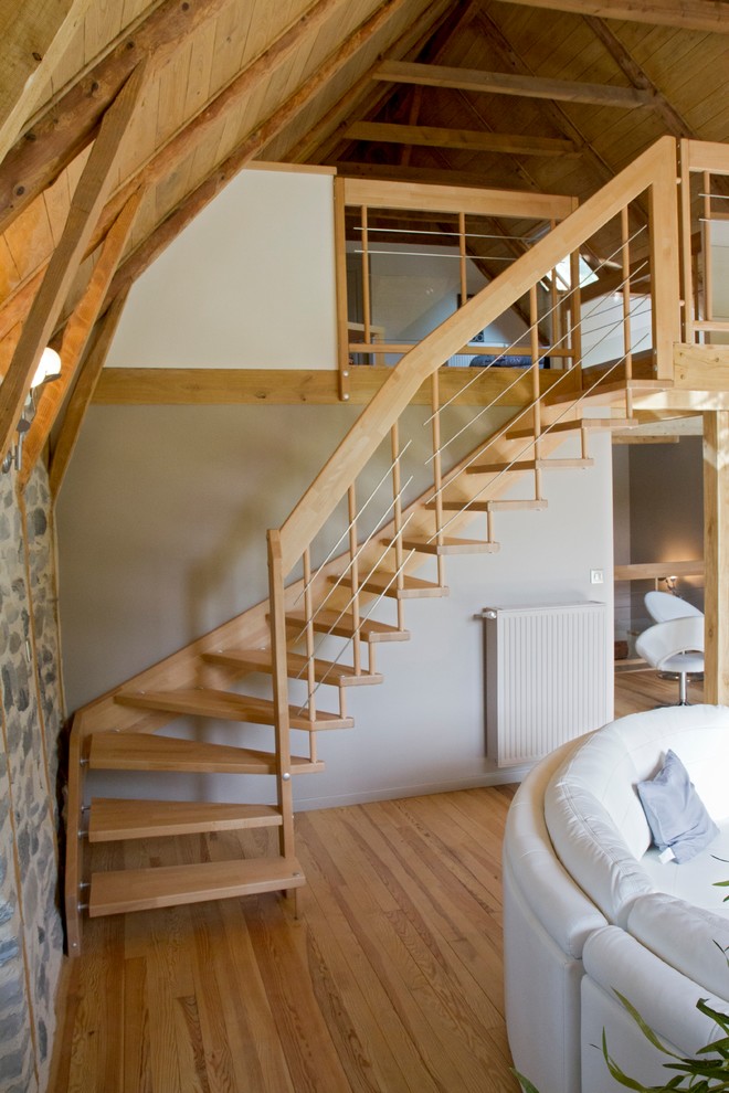 Escalier en bois style d'intérieur scandinave - Nórdico - Escalera ...