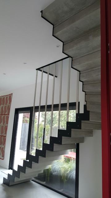 Garde-corps Design Inox et Acier - Contemporáneo - Escalera - Nantes ...