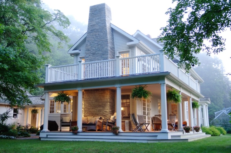 1918 Colonial Farmhouse Redesign - Transitional - Exterior - New York ...