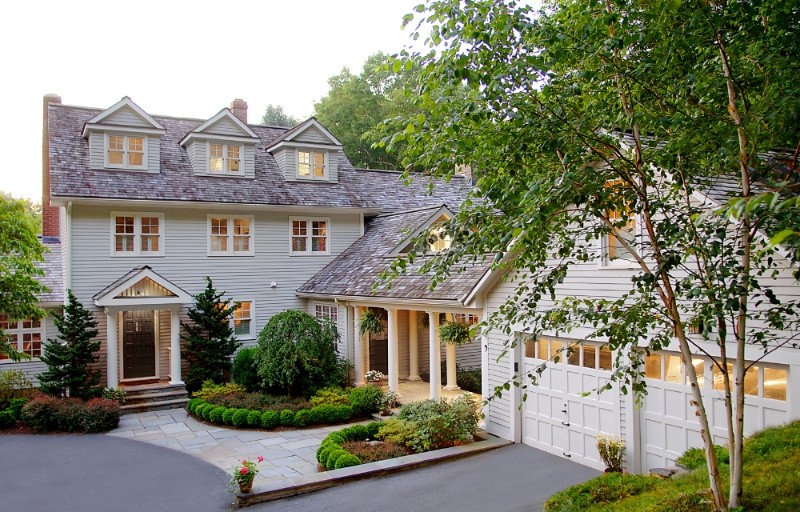 1918 Colonial Farmhouse Redesign - Transitional - Exterior - New York ...
