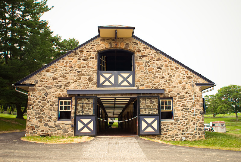1928 Stone Milking Barns Conversion to stables - Traditional - Exterior ...