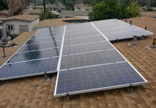 20-Panel Solar System Install in Azusa, CA - Classique - Façade ...