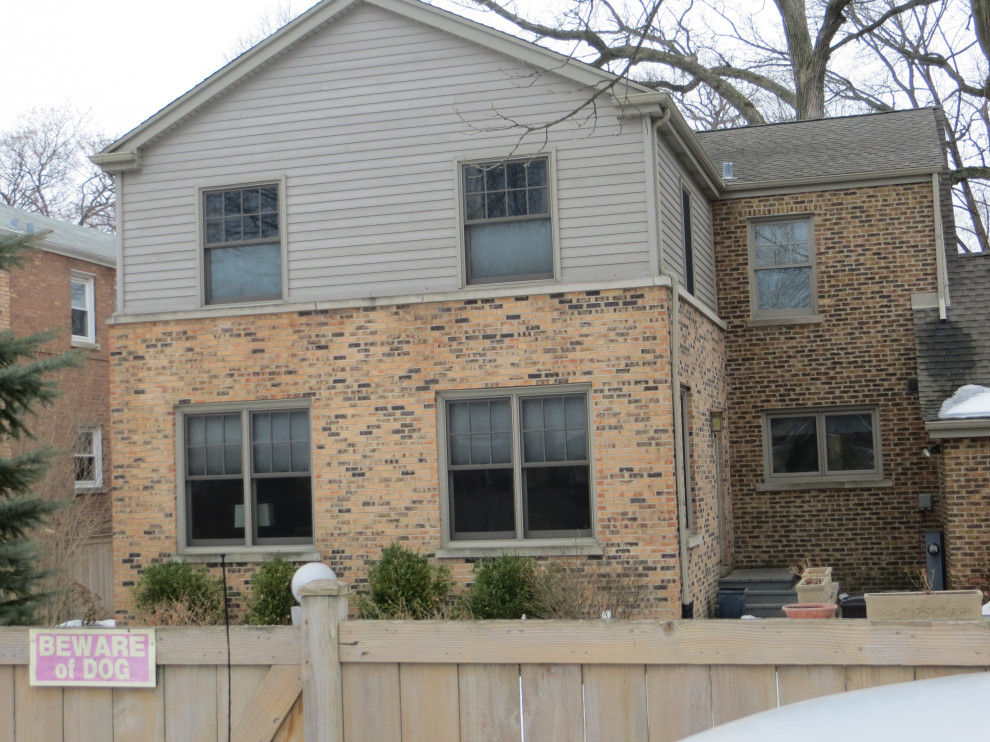 3/4 Brick Addition on back of home - Traditional - Exterior - Chicago ...