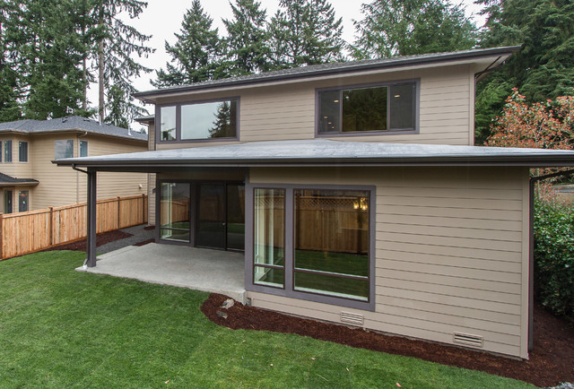 3. Rear exterior. Plan 3A.V1 - Contemporain - Façade - Seattle - par ...