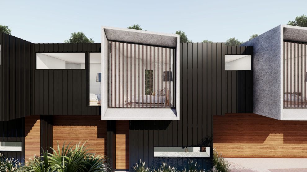 3 unit Reservoir Townhouses - Modern - Exterior - Melbourne - by Sky ...