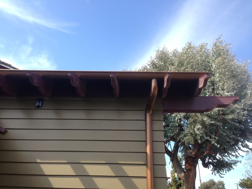 5 inch Half Round Gutters,Rustic Copper Aluminum - Craftsman - Exterior ...