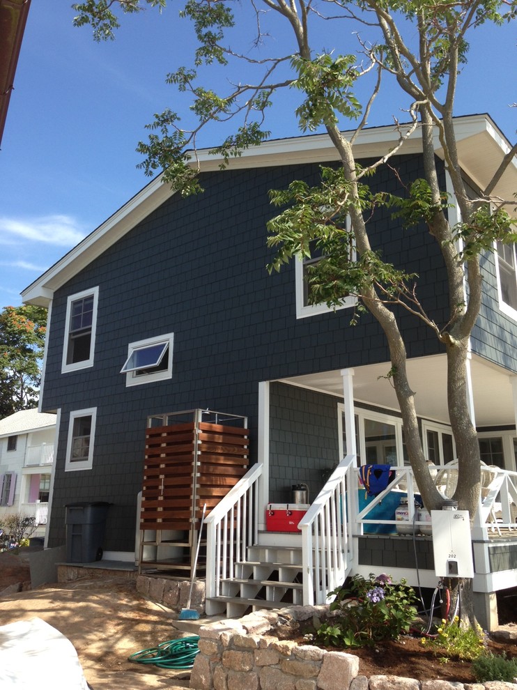 7" HardieShingle Iron Grey Arctic White HardieTrim Money Island ...