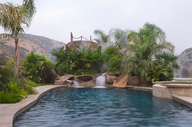 A Custom Home by Mega Builders - Mediterranean - Pool - Los Angeles ...