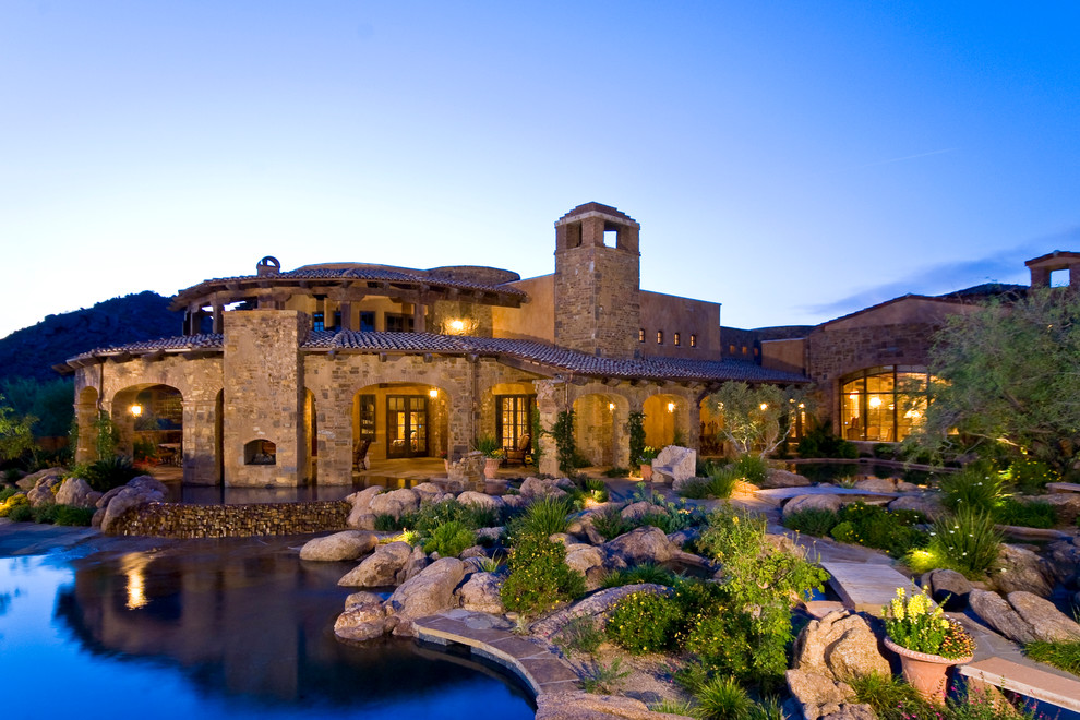 A Custom Home in Whisper Rock - Rustic - Exterior - Phoenix - by James ...