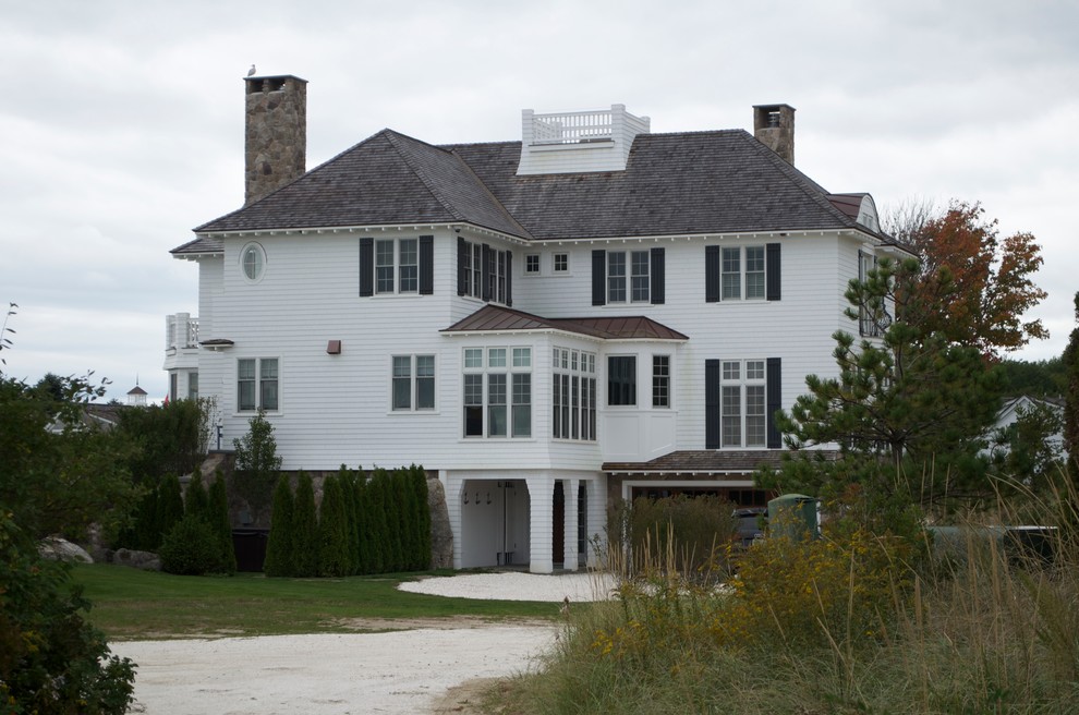 A Seagrass Beach House - Beach Style - Exterior - Portland Maine - by ...