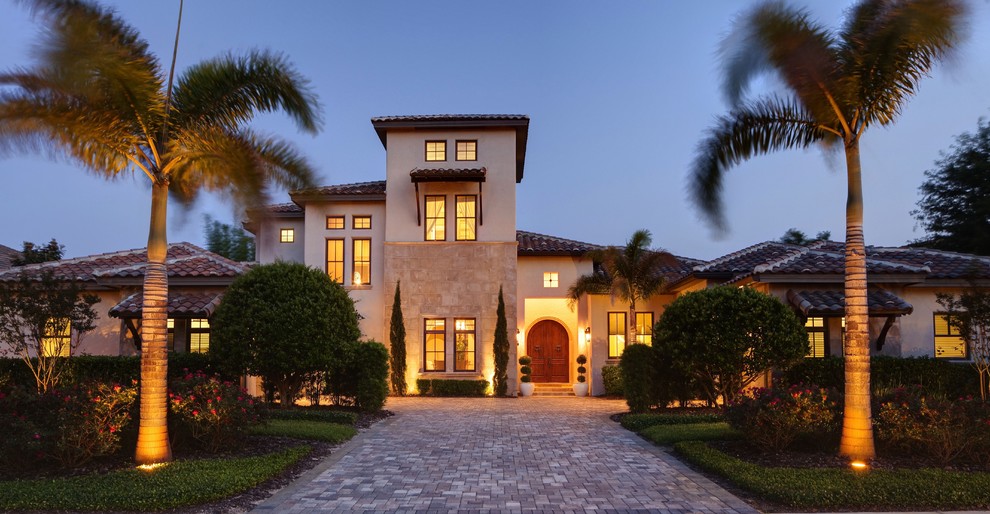 Addison Misner Inspired Front Elevation - Mediterranean - Exterior ...