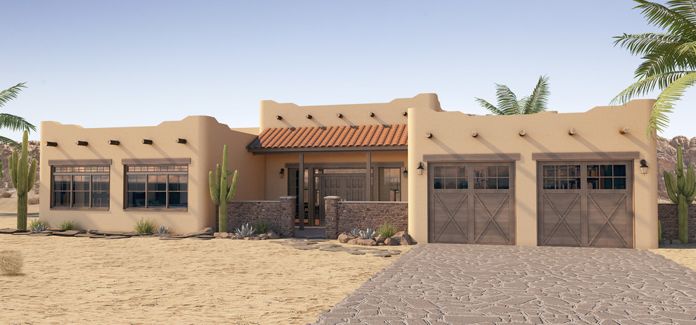 Adobe Style Custom Home - Southwestern - Exterior - Vancouver - by ...