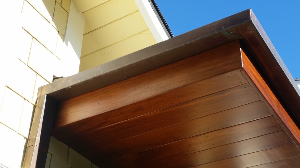 Aged Copper Box Gutter, 1 Year After Install, Brown Red,Green Patina ...
