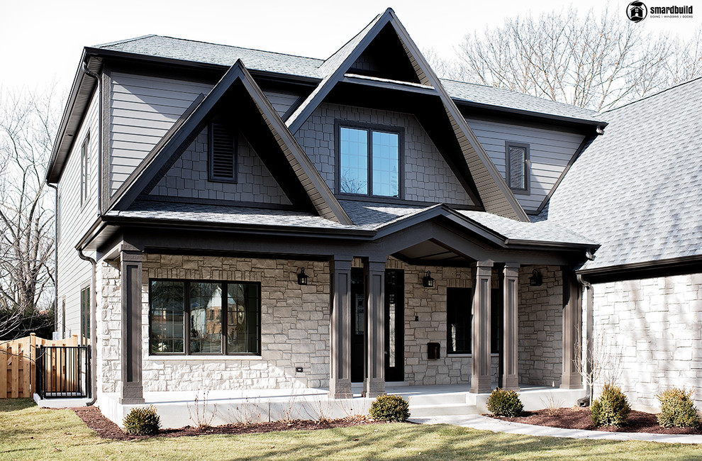 Aged Pewter James Hardie siding - 6'' exp. Cedarmill Finish ...