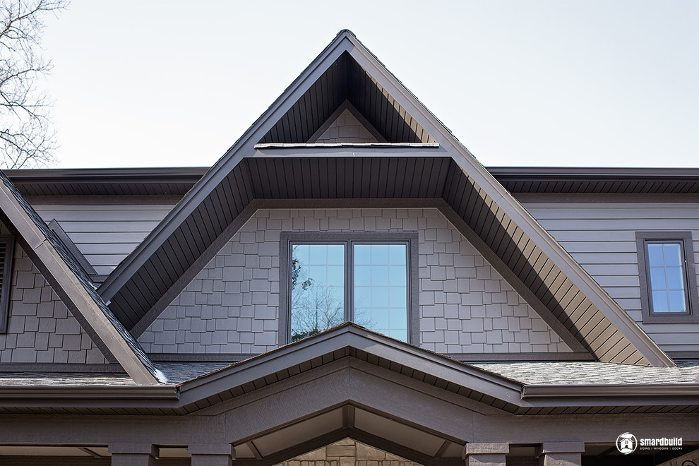 Aged Pewter James Hardie siding - 6'' exp. Cedarmill Finish ...