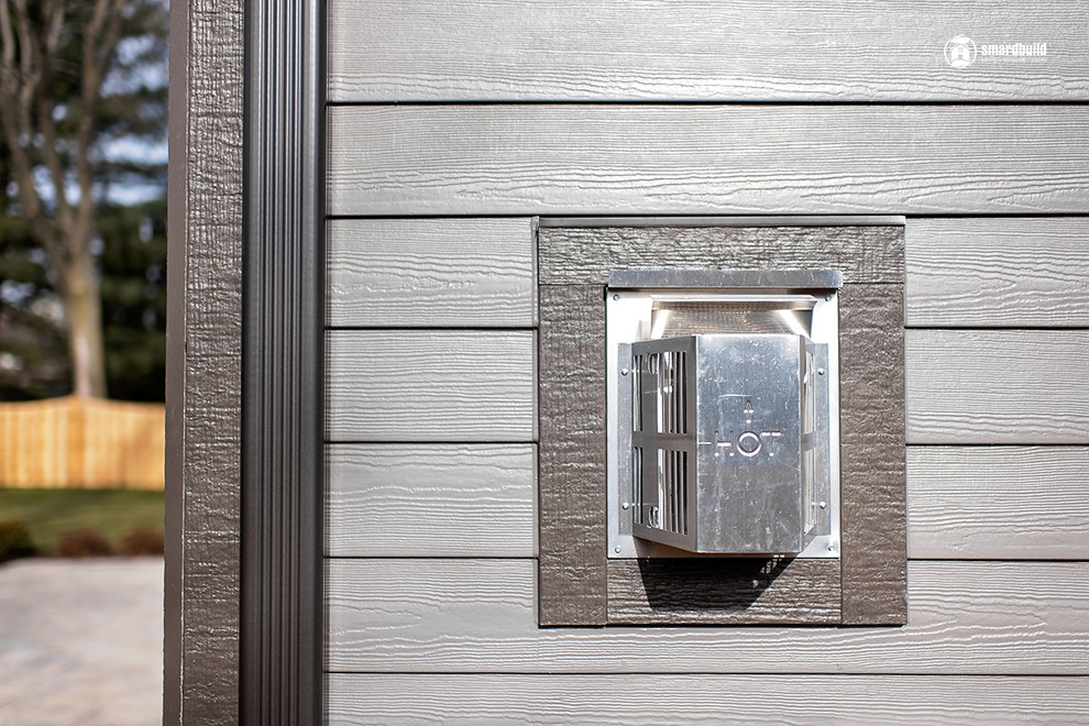 Aged Pewter James Hardie siding - 6'' exp. Cedarmill Finish ...