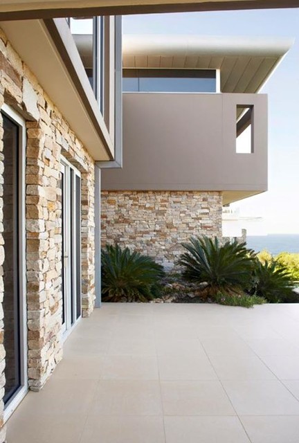 Alpine Dry Stone Wall Cladding - Modern - Exterior - Sydney - by Stone ...