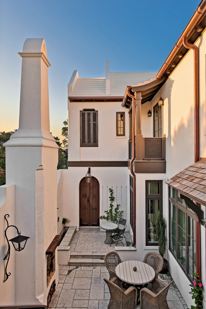 Alys Beach Courtyard House: Inside Out - Mediterranean - Exterior ...