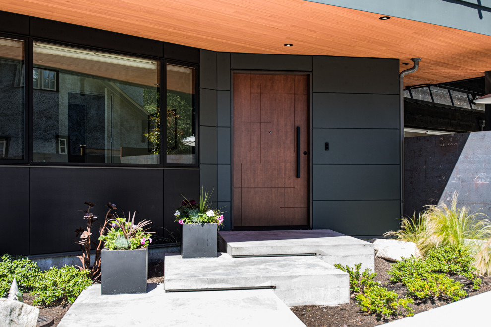 Ambleside Dream Home Front Entrance with modern door - Contemporary ...
