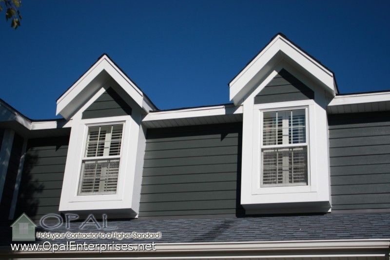 Andersen Windows with White Window Grids & Gray Siding - Traditional ...