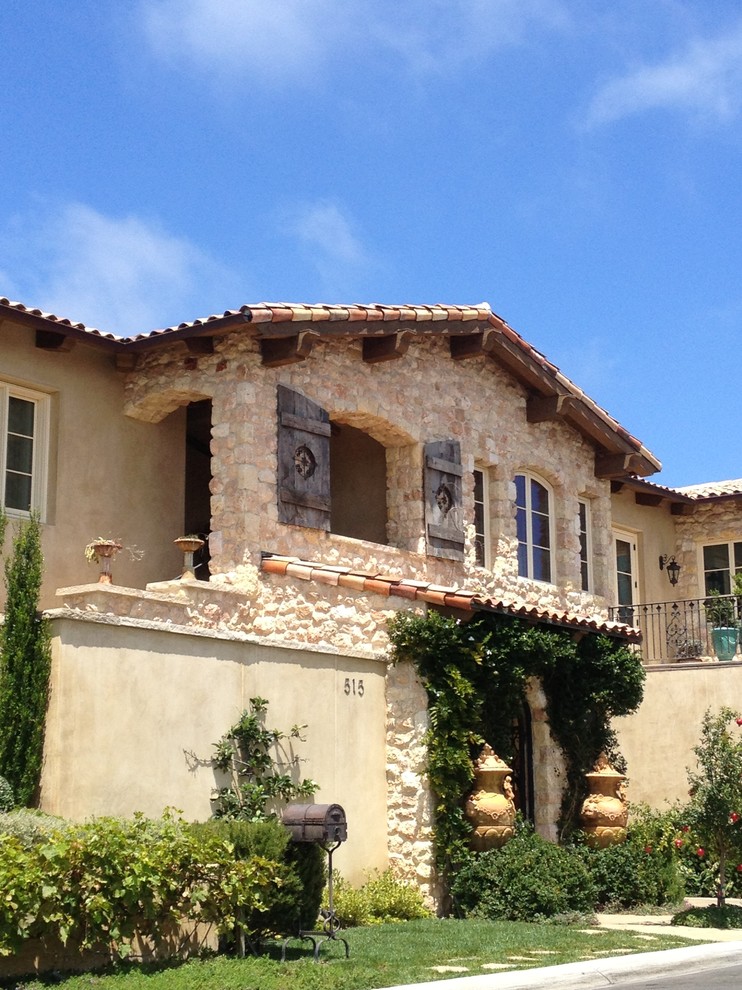 Antique Tuscan Wall Cladding - Mediterranean - Exterior - Orange County ...